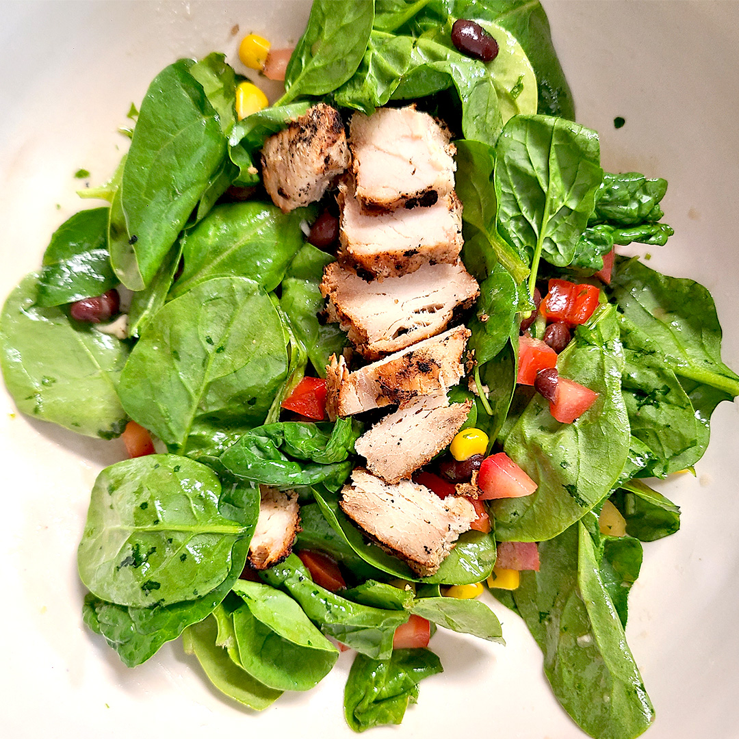 Spinach Salad with Cilantro-Lime Vinaigrette - My Life After Gluten